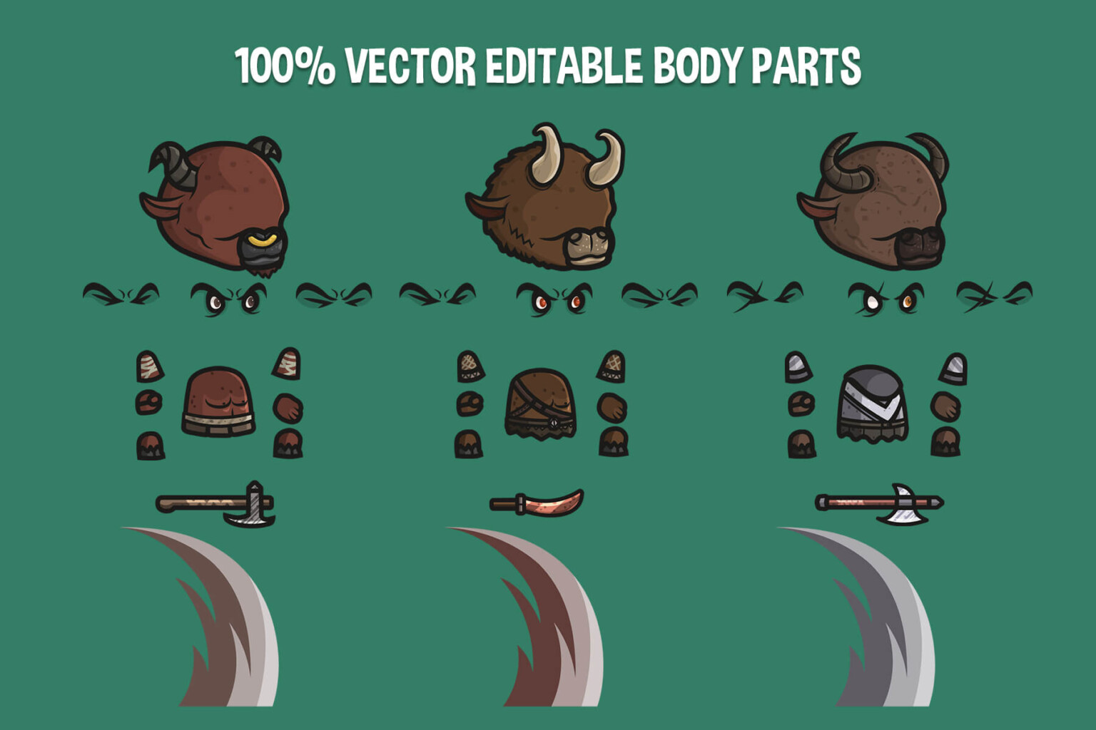 Free Minotaur Chibi Character Sprites - CraftPix.net