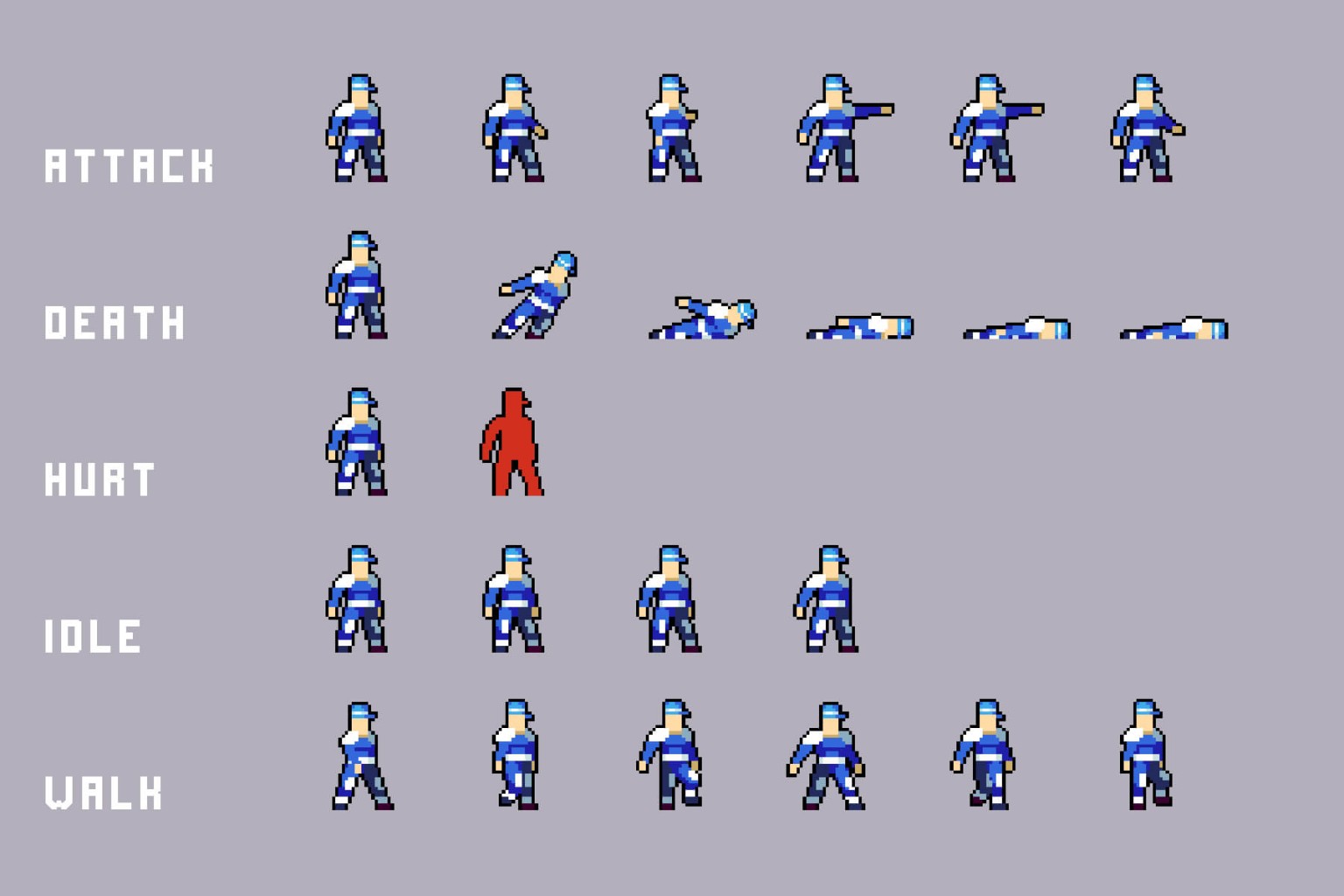 Prison Wardens Pixel Art Character Pack - CraftPix.net