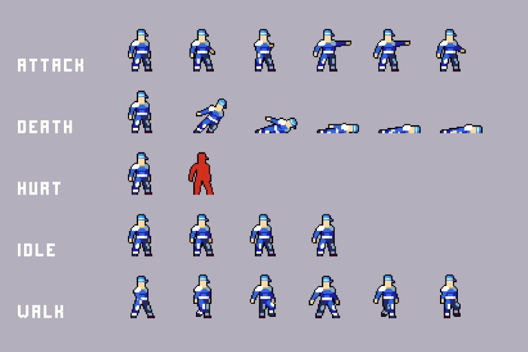 Prison Wardens Pixel Art Character Pack - CraftPix.net