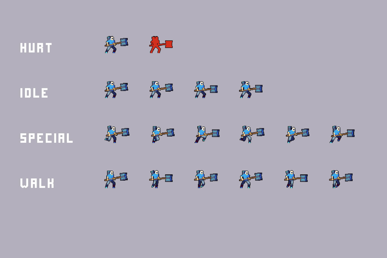 Snow City Bosses Pixel Art Sprite Pack - CraftPix.net