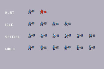 Snow City Bosses Pixel Art Sprite Pack - CraftPix.net