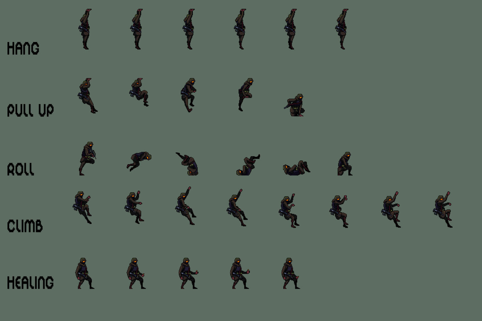 Soldier Character Sprite Sheets Pixel Art Pack 2 - CraftPix.net