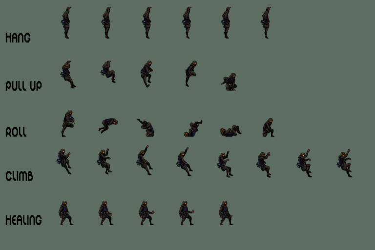 Soldier Character Sprite Sheets Pixel Art Pack 2 - CraftPix.net