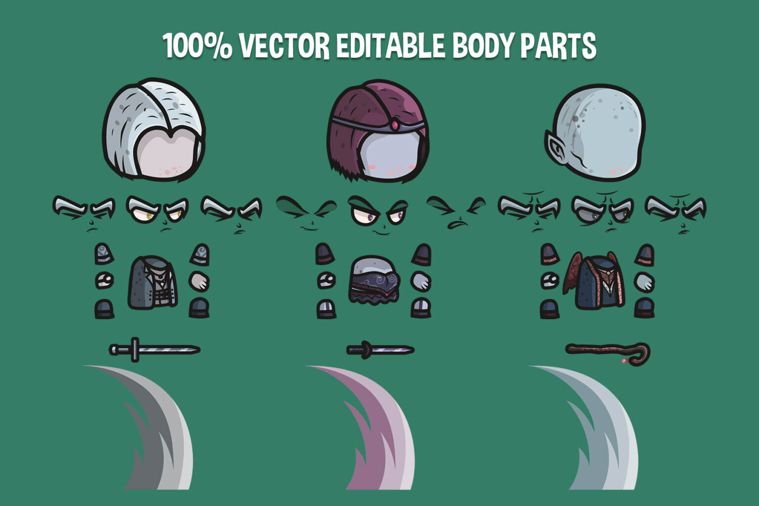 Vampire Chibi Character Sprites Download - CraftPix.net