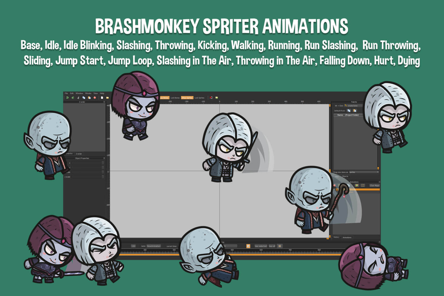 Vampire Chibi Character Sprites Download - CraftPix.net