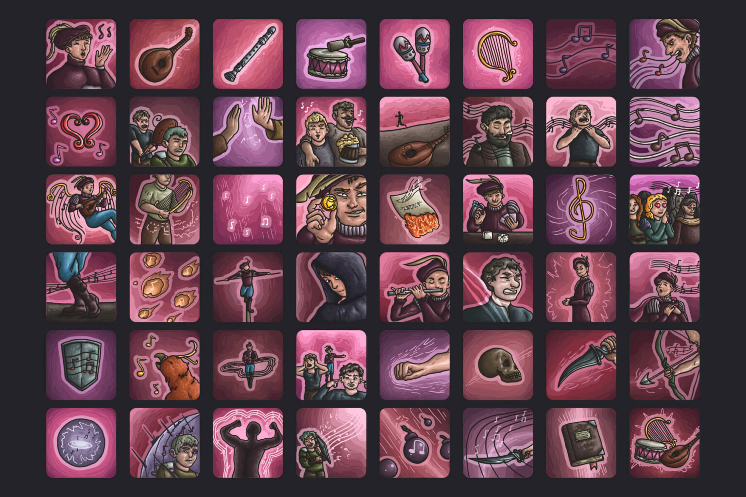 Bard Skills Icon Asset Pack Download - CraftPix.net