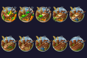 Fishing, Farming and Potion Maker Achievement RPG Icons - CraftPix.net