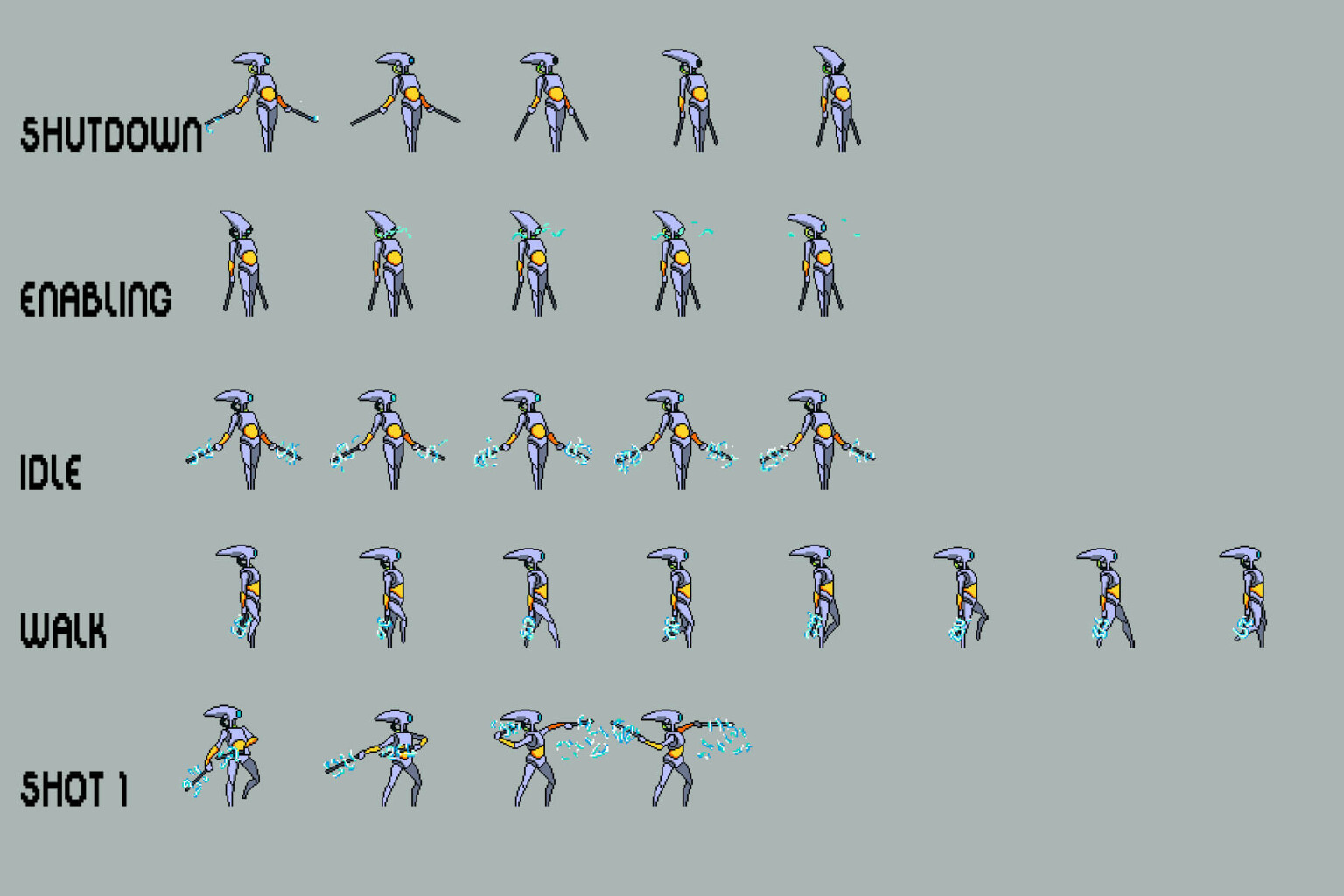 Free Robot Pixel Art Sprite Sheets Download - CraftPix.net