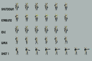 Free Robot Pixel Art Sprite Sheets Download - CraftPix.net
