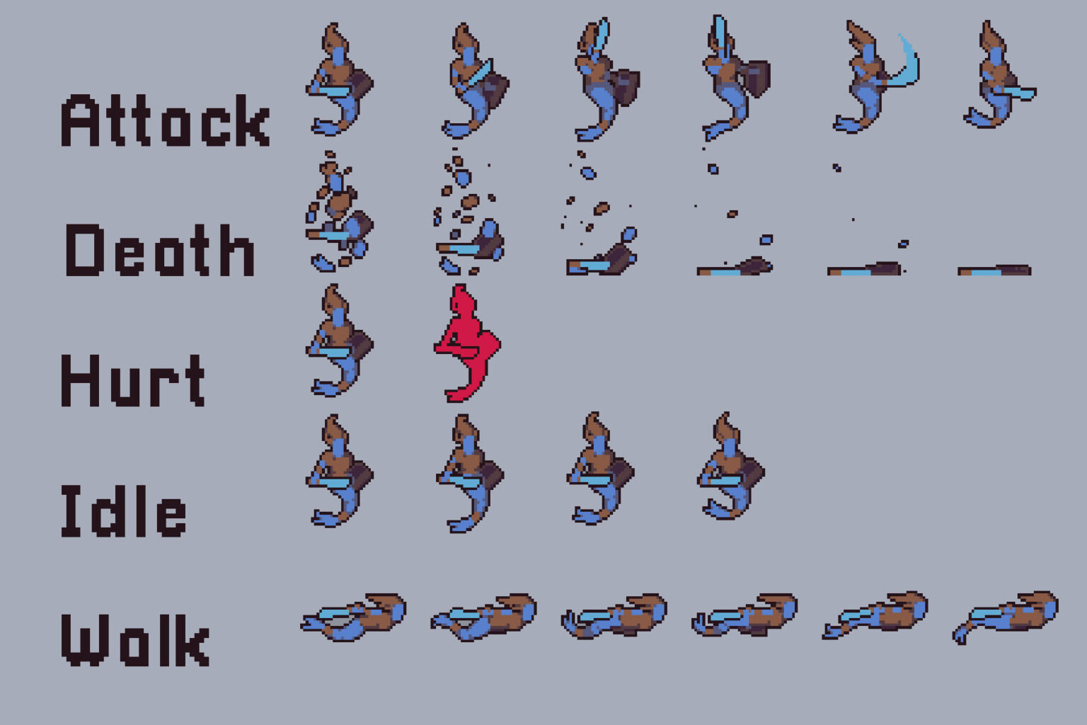 Free Underwater Enemies Pixel Art Character Pack - CraftPix.net