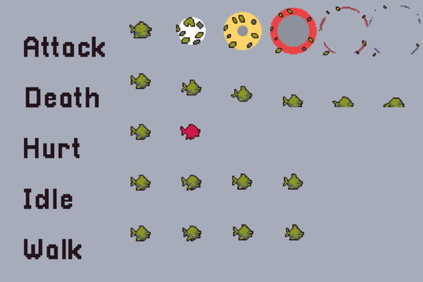 Free Underwater Enemies Pixel Art Character Pack - CraftPix.net