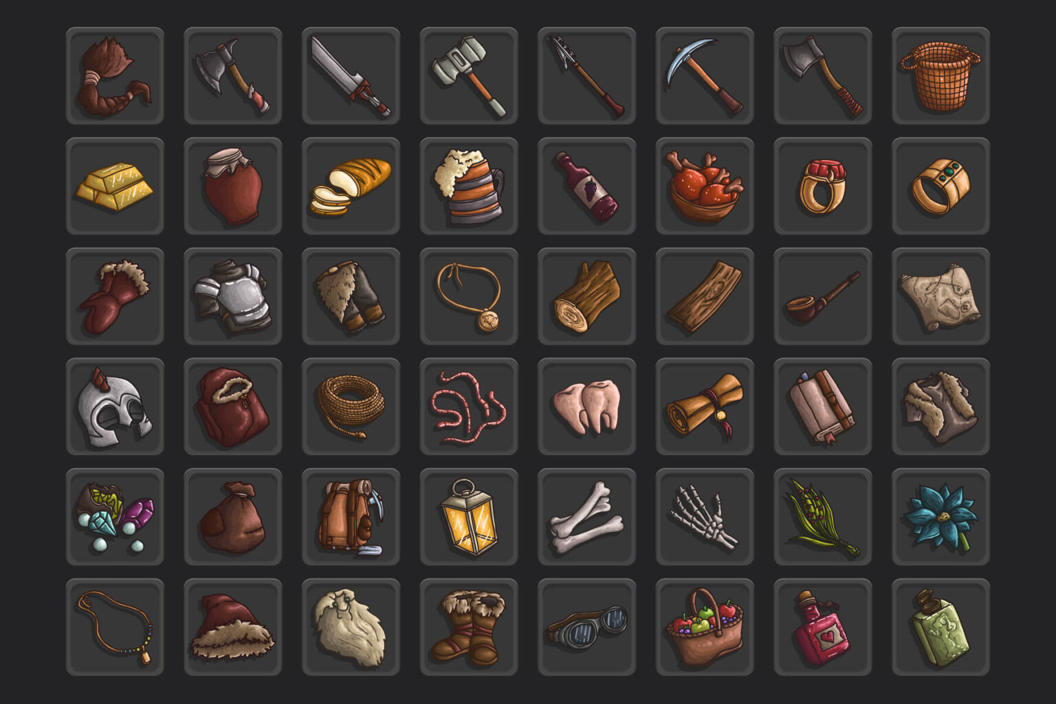 Gnome Loot Game Icons Download Pack - CraftPix.net