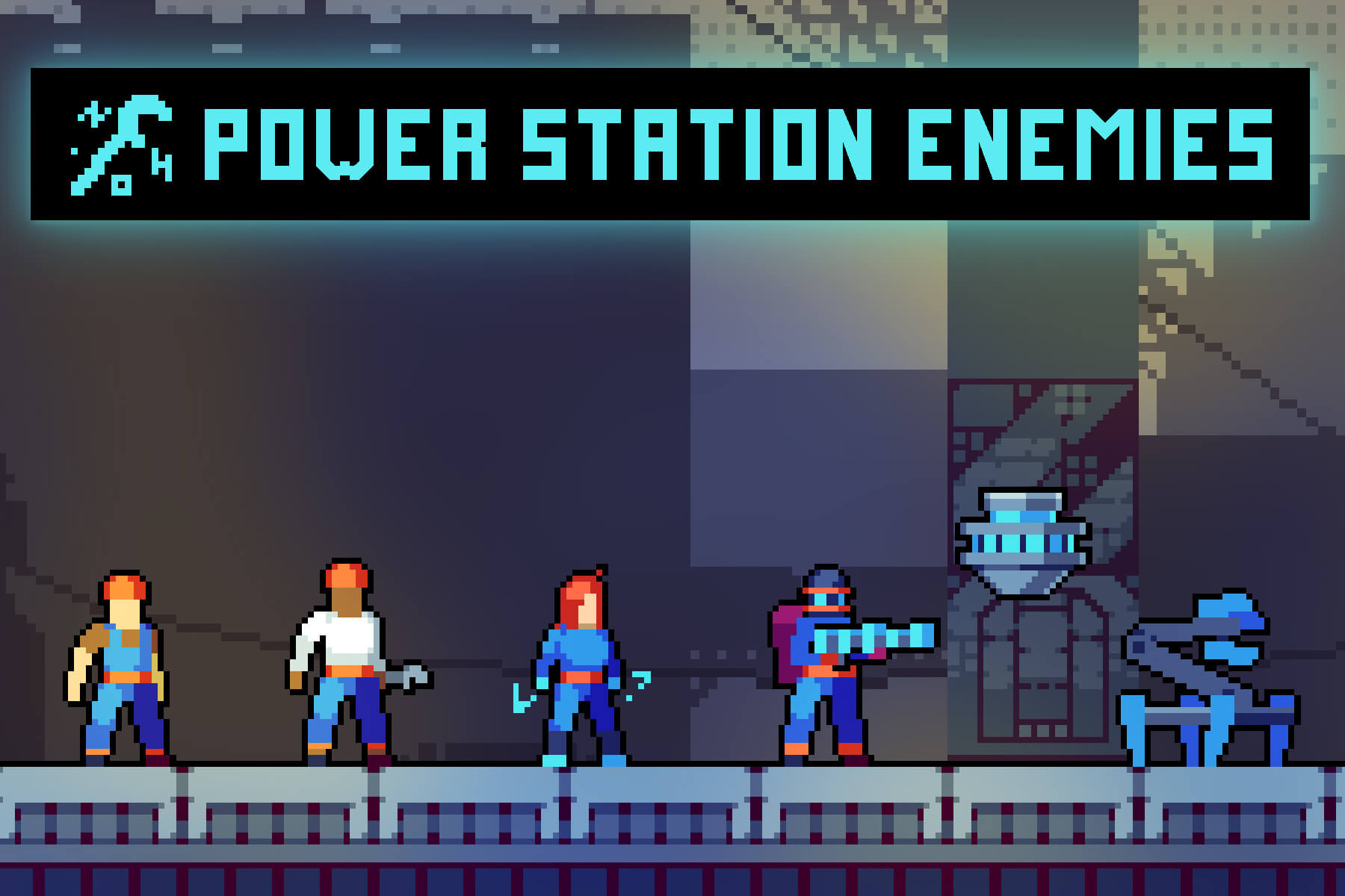 Power Station Enemy Sprite Sheets Download - CraftPix.net