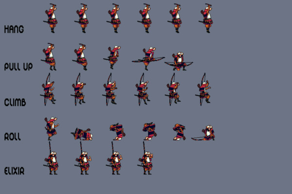 Samurai Pixel Art Sprites Pack 2 Download - CraftPix.net