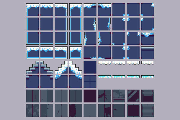 Snow City Tileset Pixel Art Download - CraftPix.net