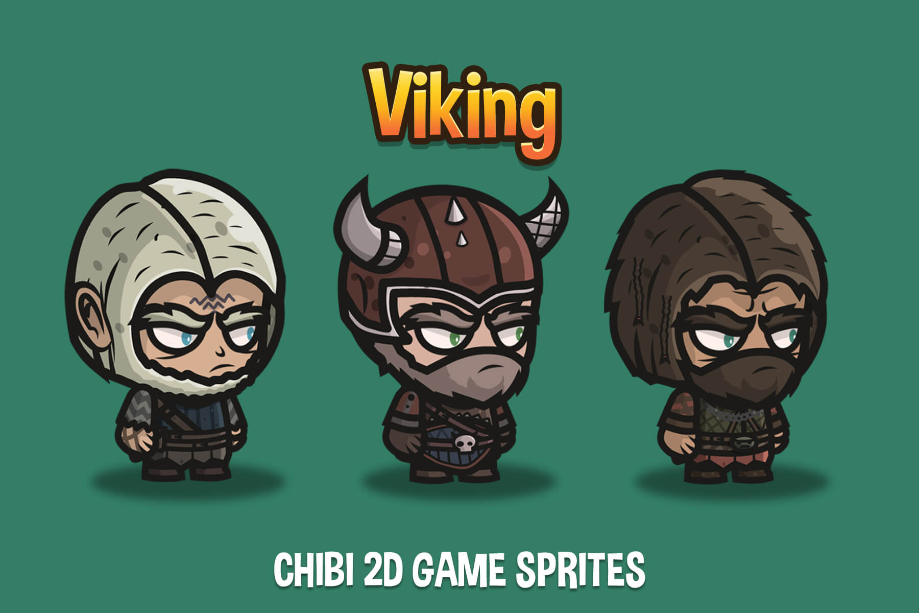 Viking Chibi Character Sprites Download - CraftPix.net