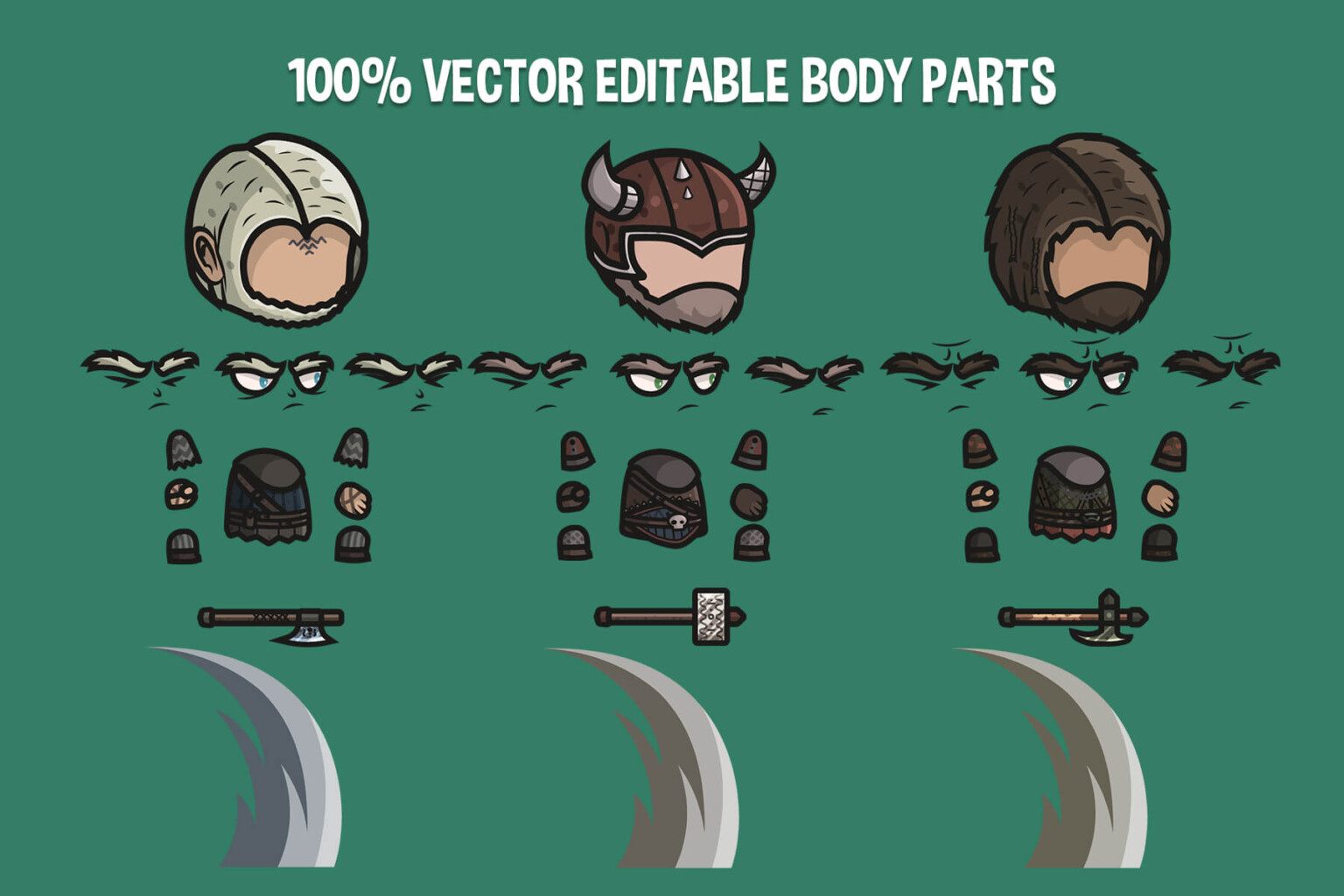 Viking Chibi Character Sprites Download - CraftPix.net