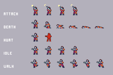 Enemies from Exclusion Zone Pixel Art Sprite Pack - CraftPix.net