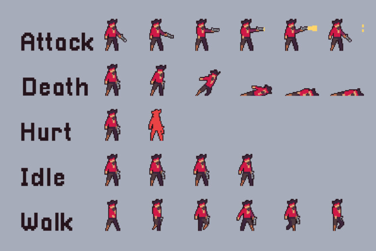 Pirate Pixel Art Sprites Pack Download - CraftPix.net