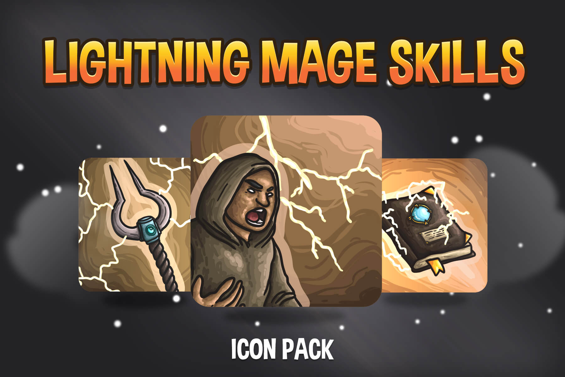 Lightning Mage Skills Icon Pack Download - CraftPix.net