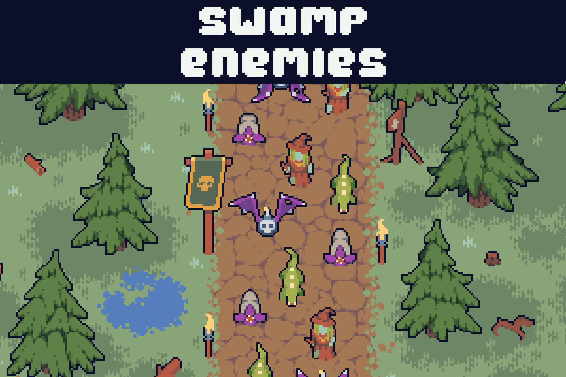 Swamp Enemies Top-Down Pixel Art - CraftPix.net