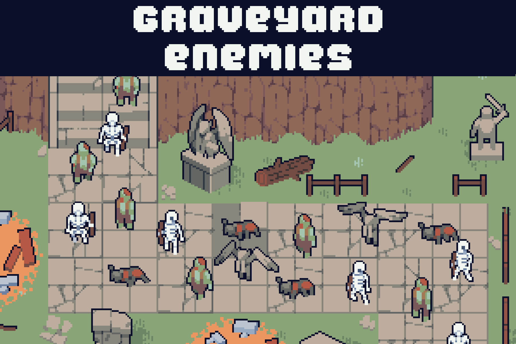 Undead Enemies Pixel Art for Tower Defense - CraftPix.net