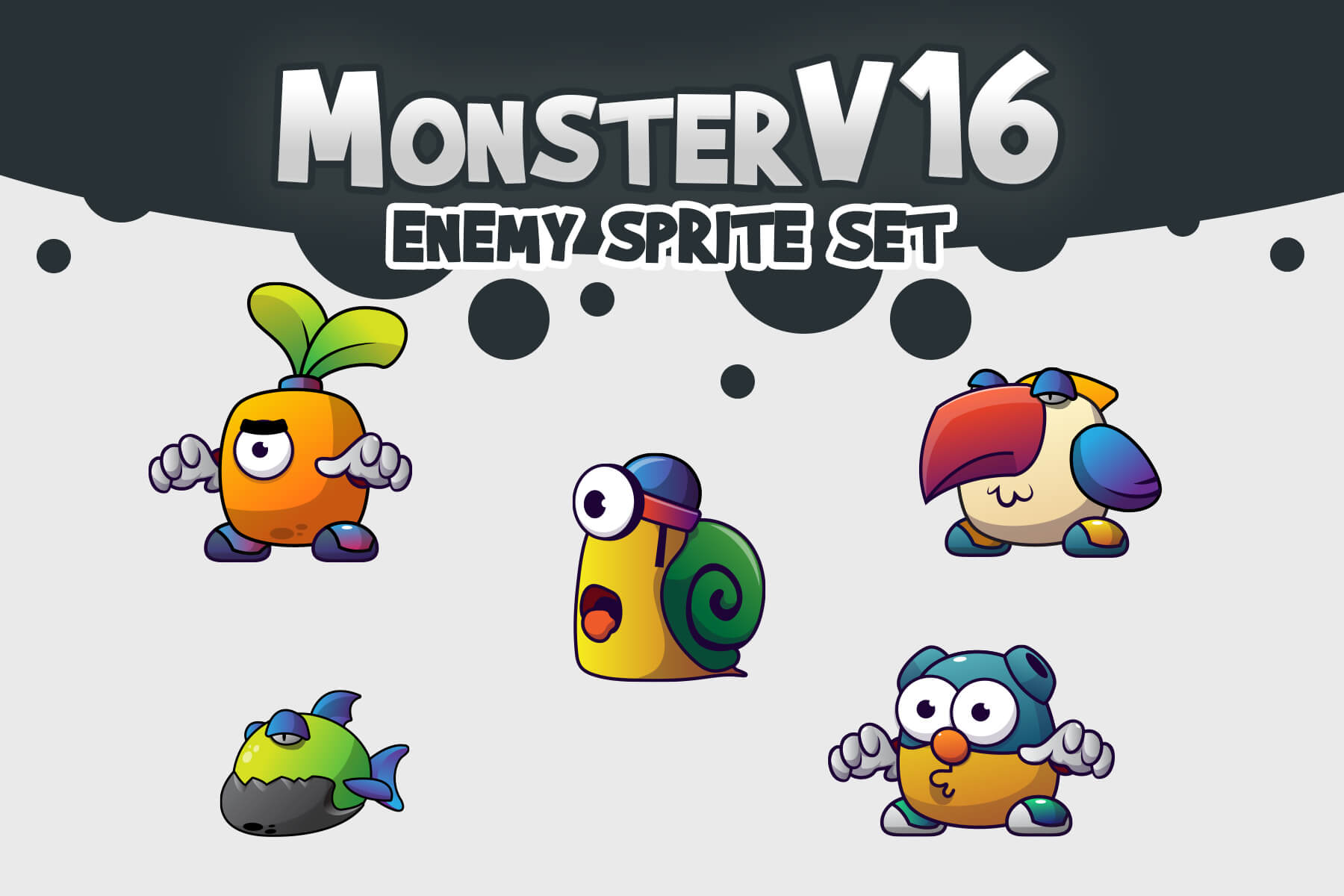 Cute Chibi Monsters Asset Pack Download - CraftPix.net