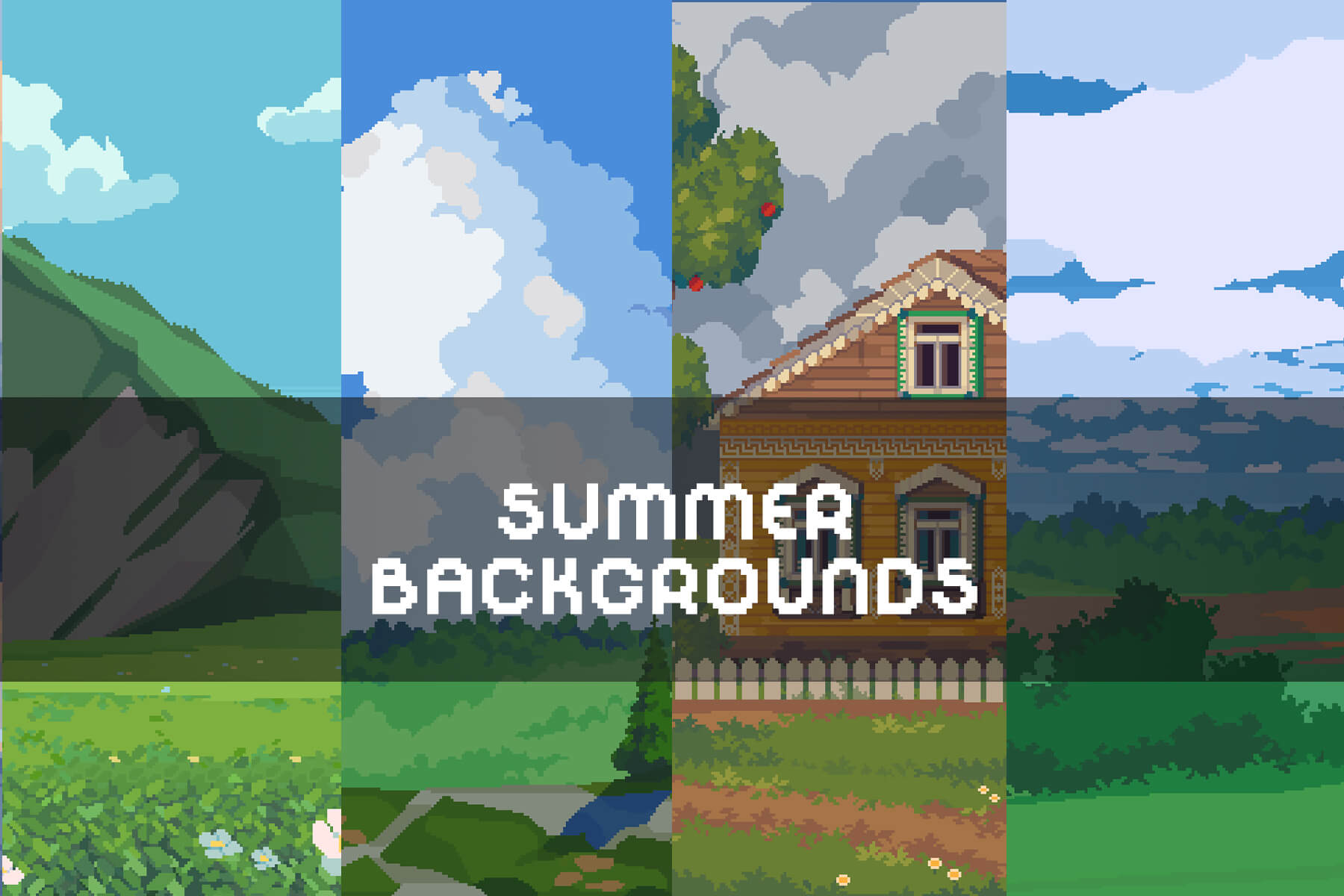 Free Summer Pixel Art Backgrounds - CraftPix.net