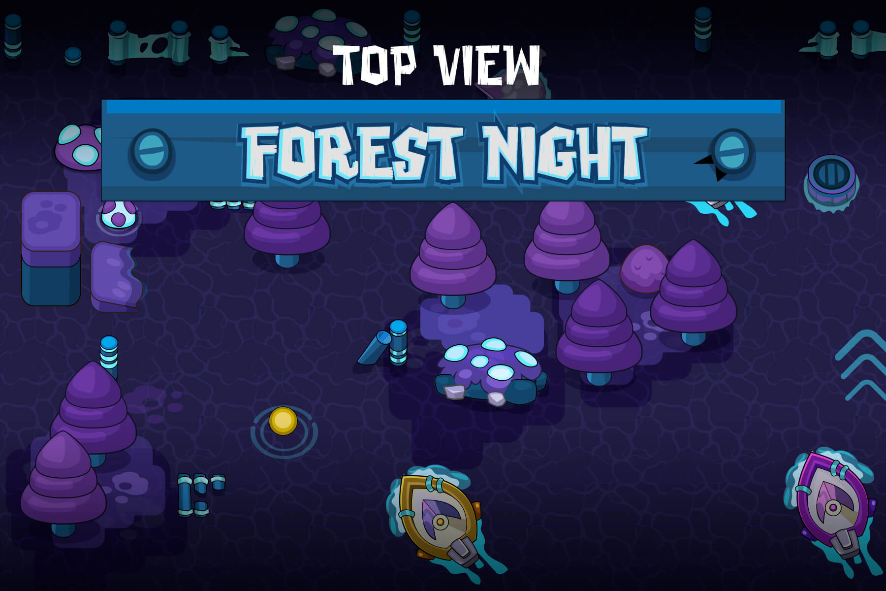 Boat, Water and Earth Tiles Night Theme Game Assets - CraftPix.net