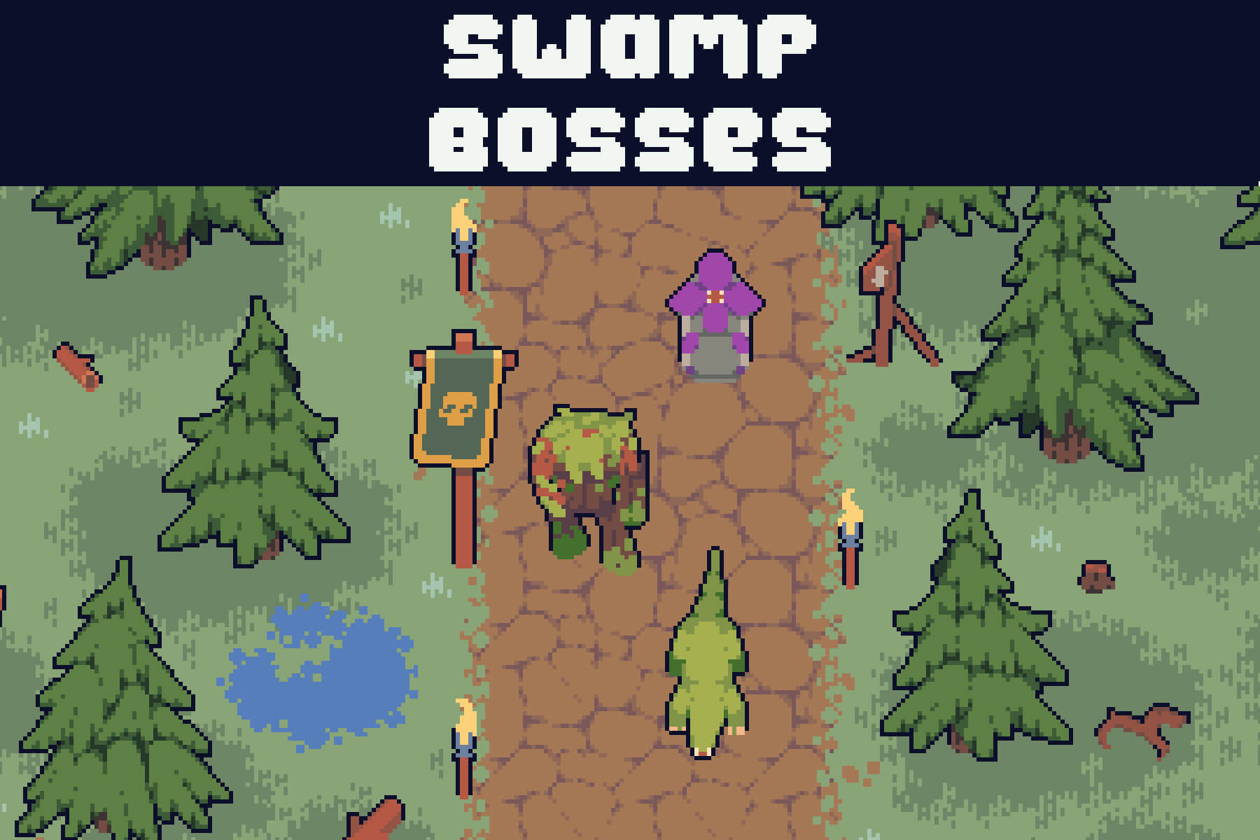 Top-Down Swamp Bosses Tower Defense Pixel Art - CraftPix.net