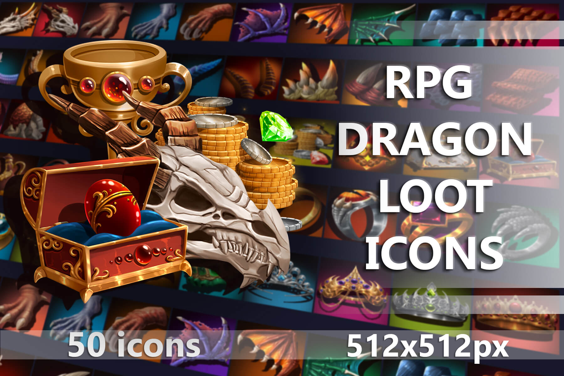 Free RPG Dragon Loot Icons Download - CraftPix.net