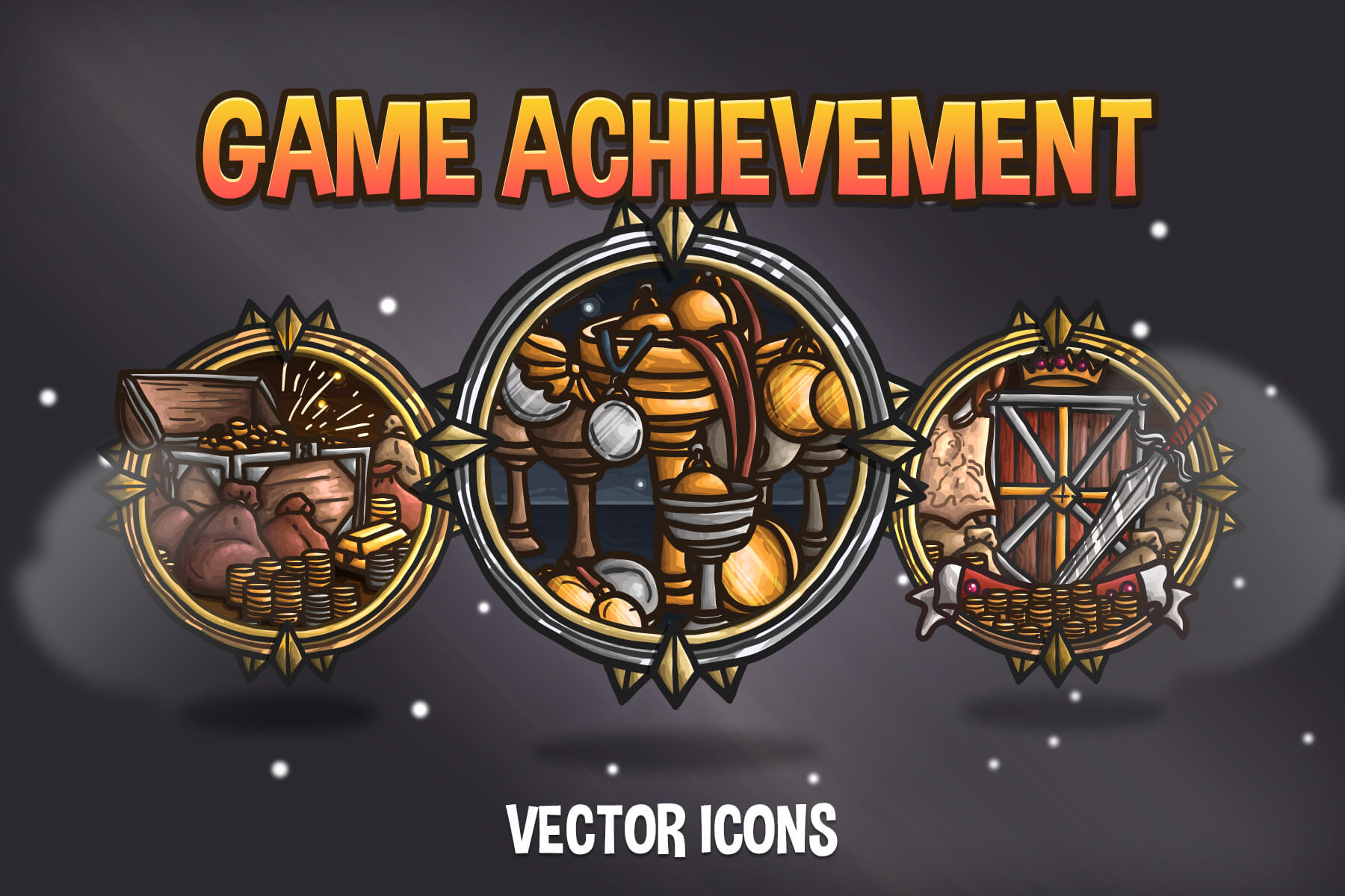 Free Game Achievement Vector RPG Icons - CraftPix.net