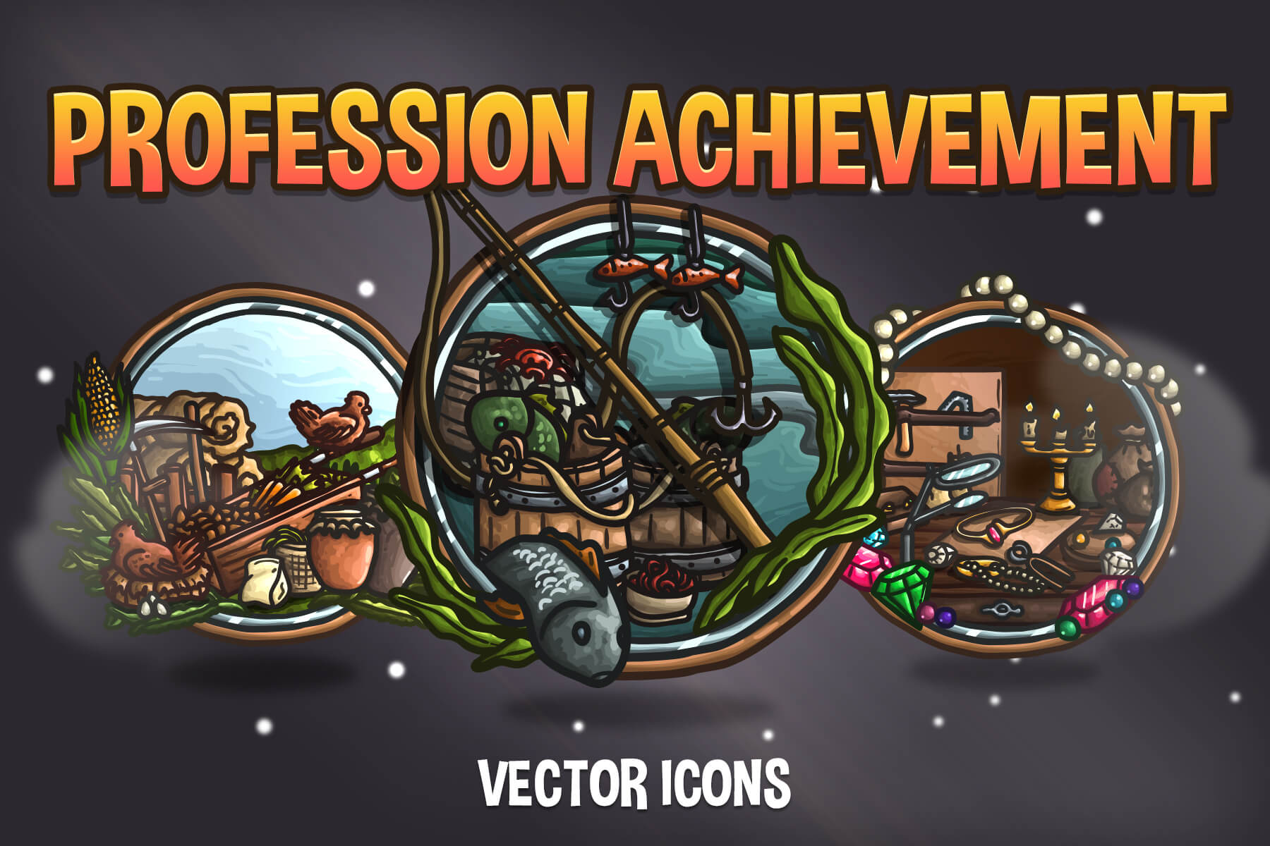 Free Profession Achievement Vector RPG Icons - CraftPix.net