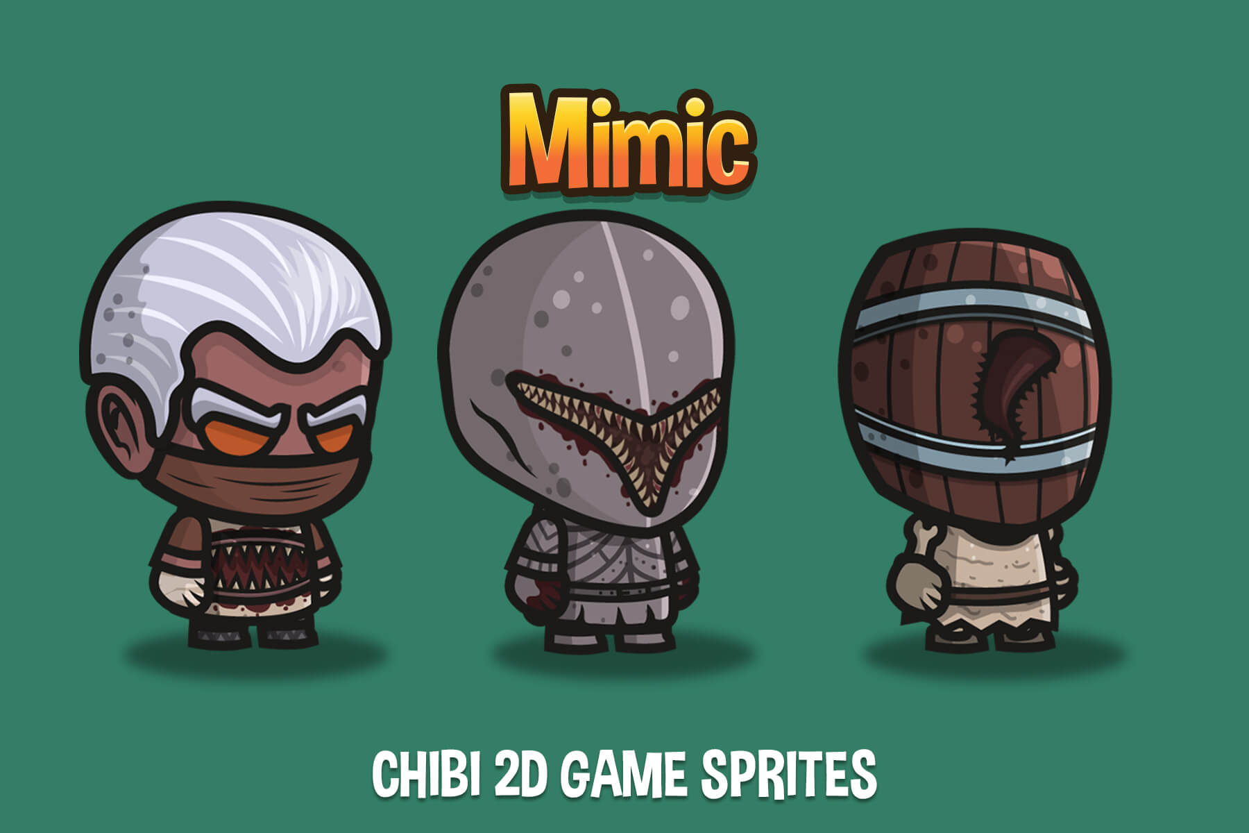 Mimic Chibi Character Sprites Download - CraftPix.net