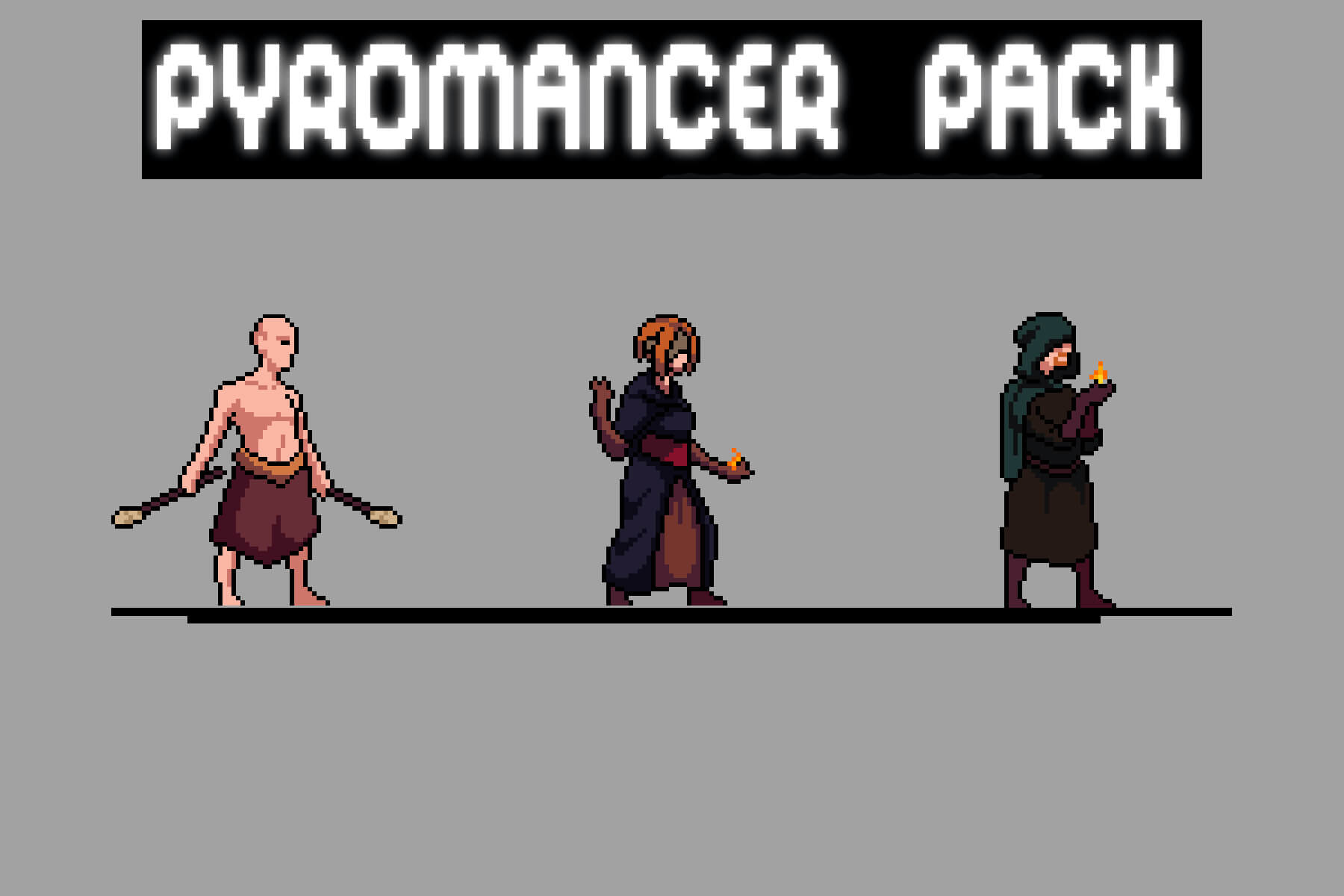Pyromancer Character Sprite Sheets Pixel Art - CraftPix.net