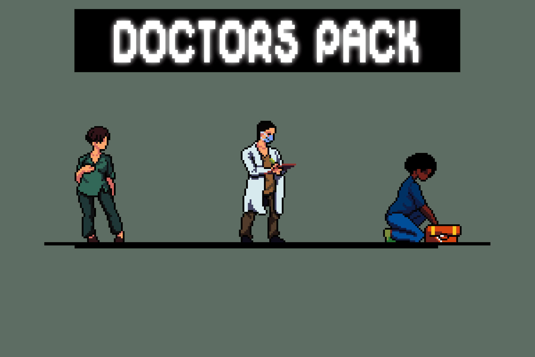 Doctors Pixel Art Character Sprite Sheets Pack - CraftPix.net