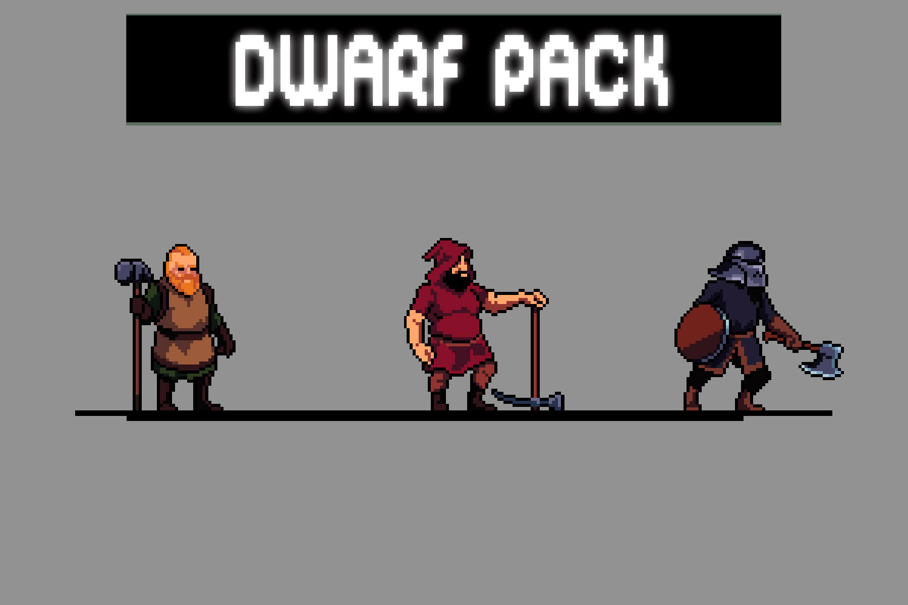 Dwarf 2d Pixel Art Sprite Pack Download