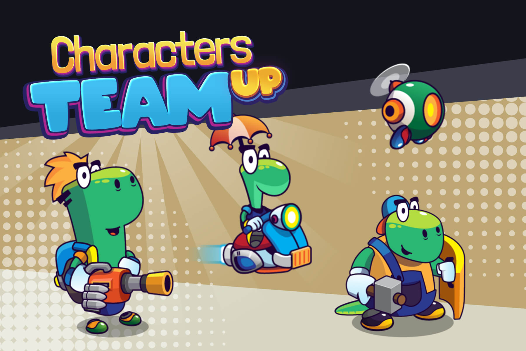 Hero Character Team Sprites Pack Up V2 - CraftPix.net