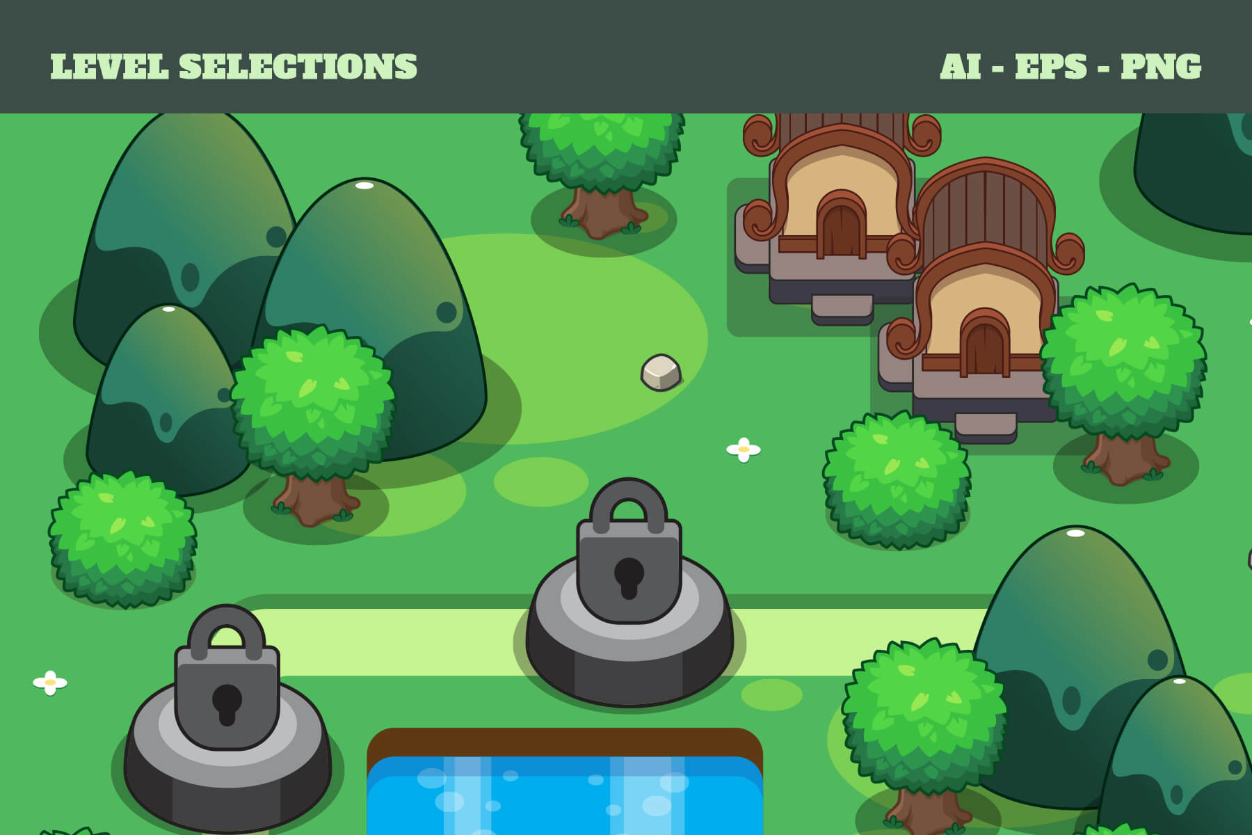 The Top-Down Level Map Asset Pack - CraftPix.net