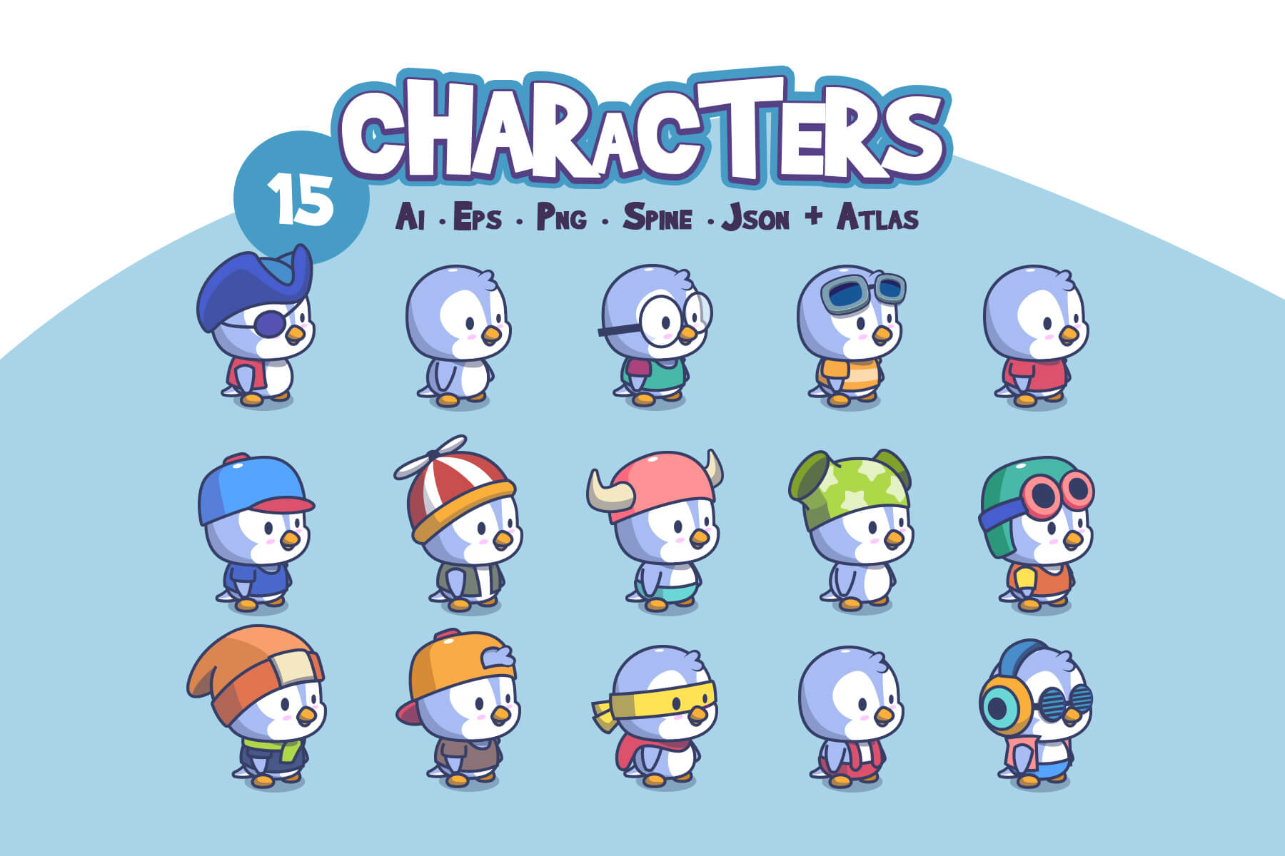 Cartoon Penguins Game Character Sprites Pack - CraftPix.net