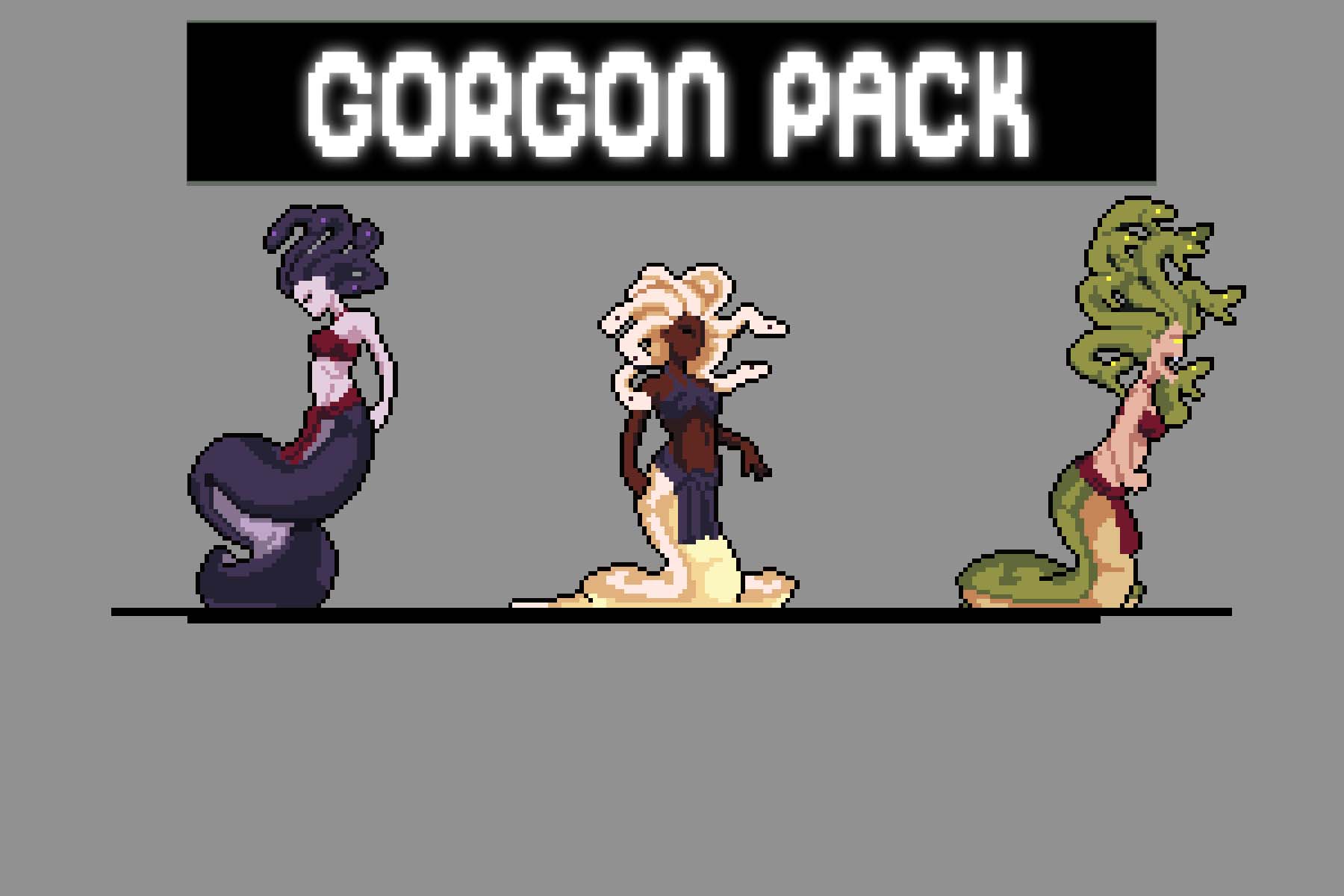 Free Gorgon Pixel Art Character Sprite Sheets - CraftPix.net