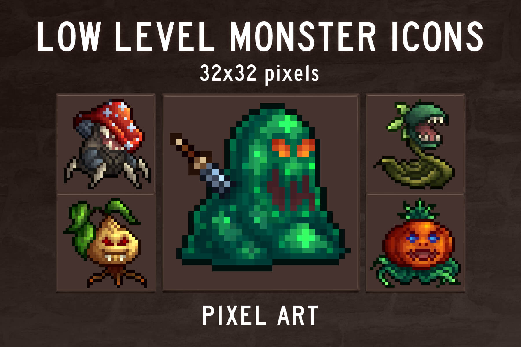 Free Low Level Monsters Pixel Icons 32x32 - CraftPix.net