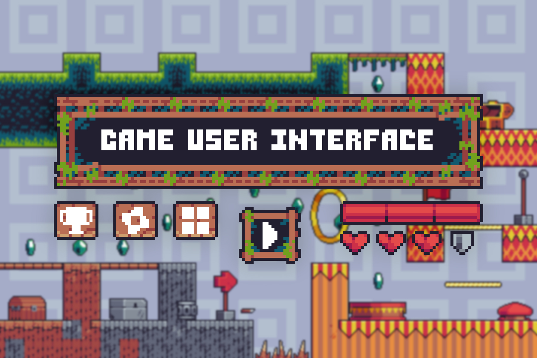 Pixel Game User Interface for Platformer - CraftPix.net