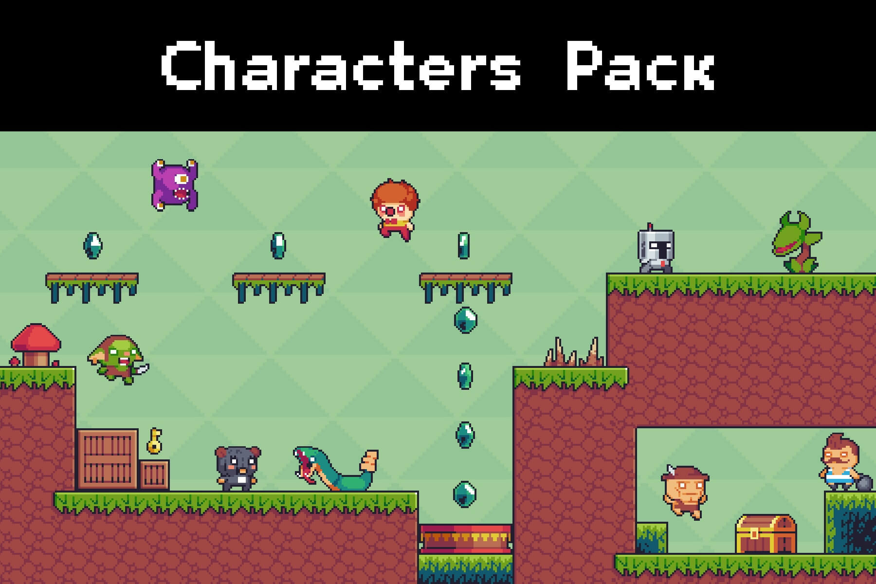 The Pack of Tiny Pixel Characters for Platformers - CraftPix.net