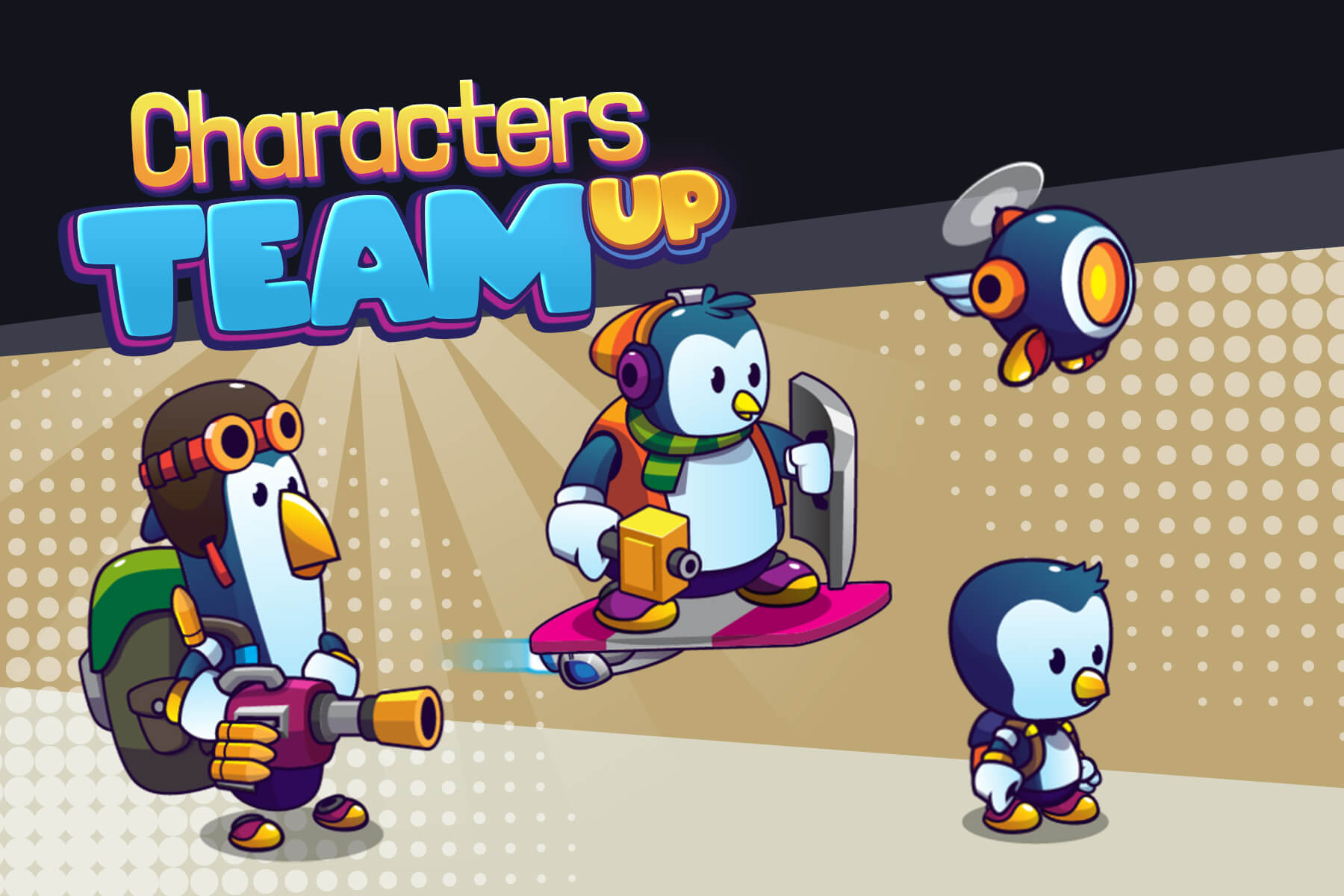 Cartoon Penguins Character Sprite Pack - CraftPix.net