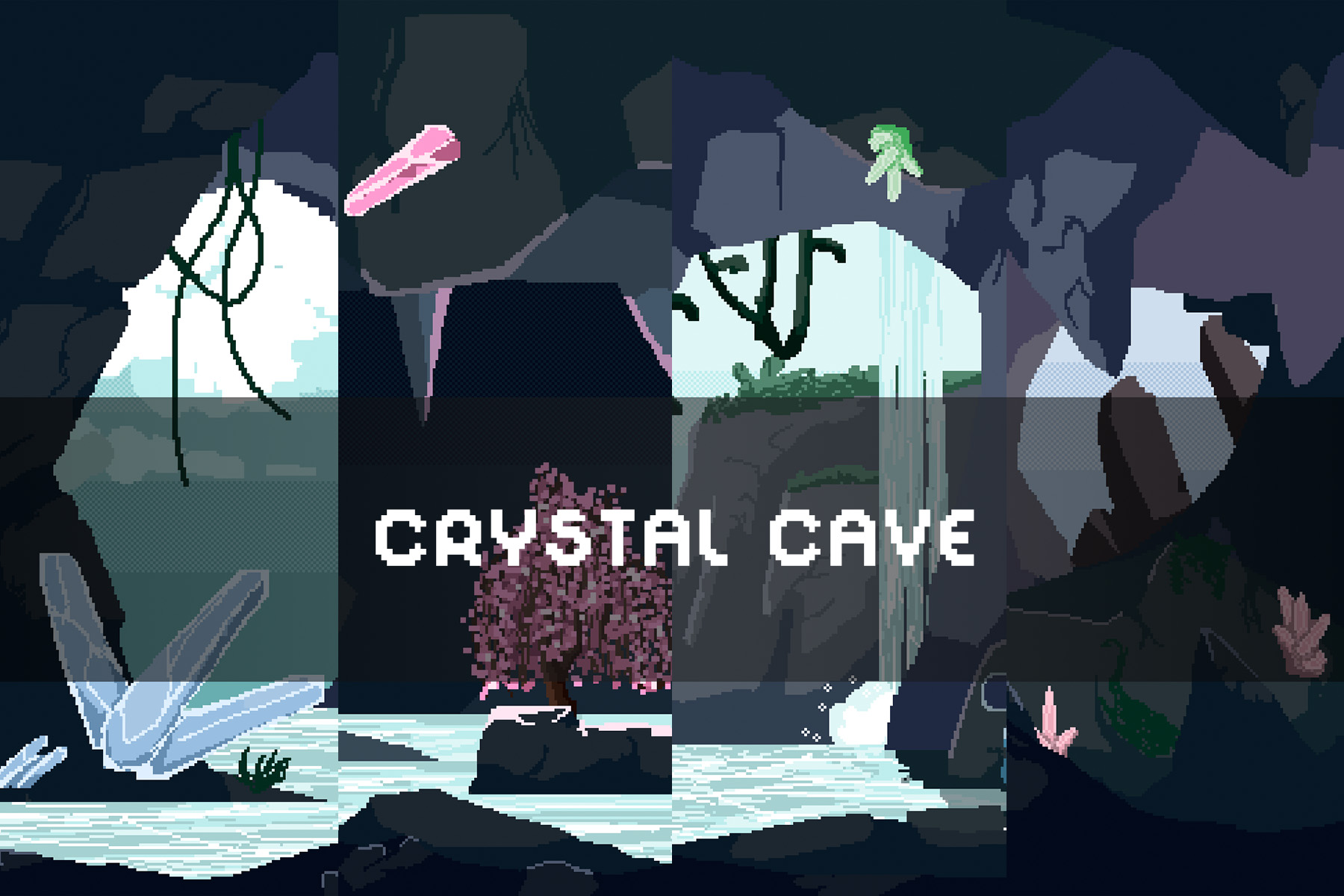 Free Crystal Cave Pixel Art Backgrounds - CraftPix.net