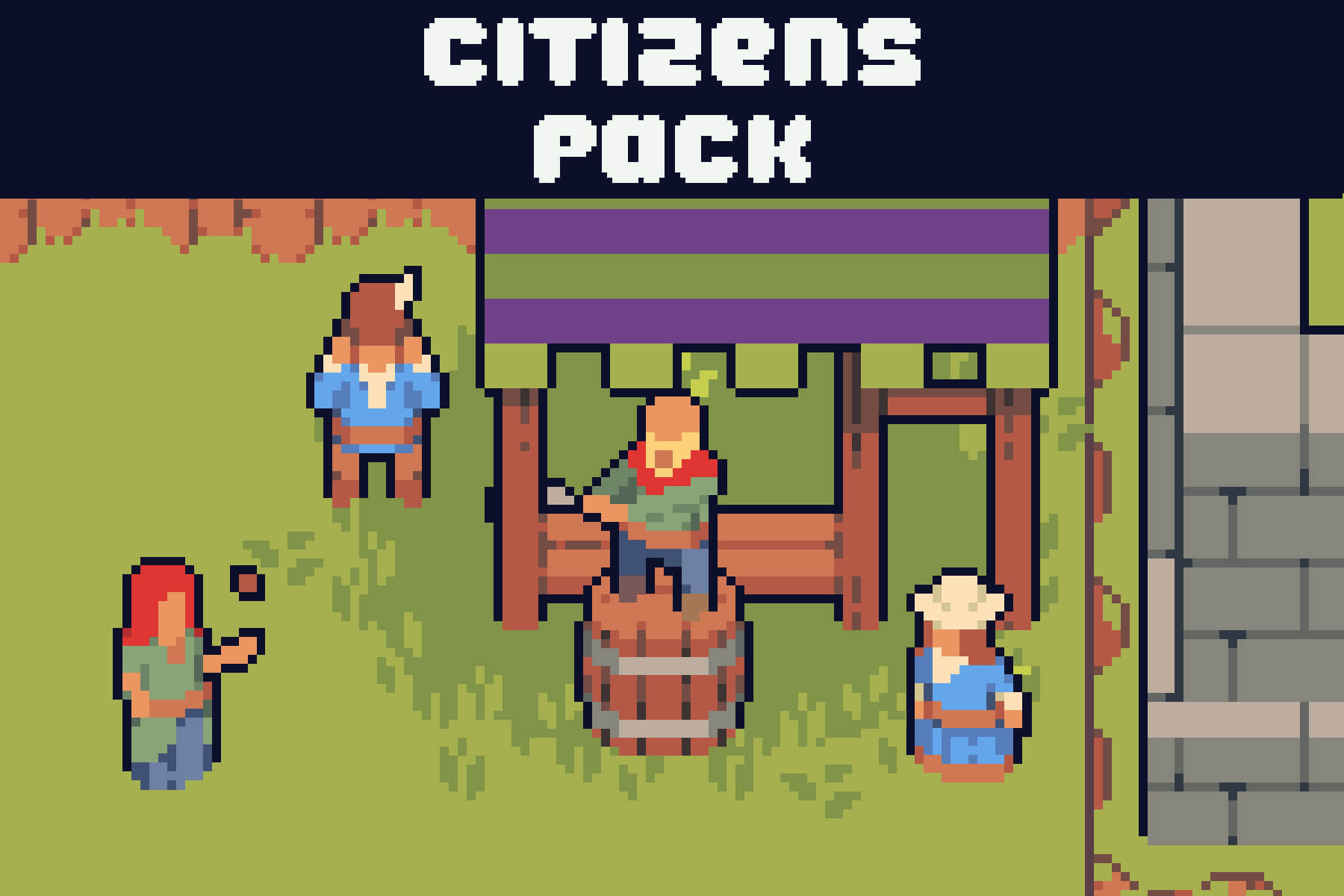 Free Pixel Citizens for Top-Down Tower Defense - CraftPix.net