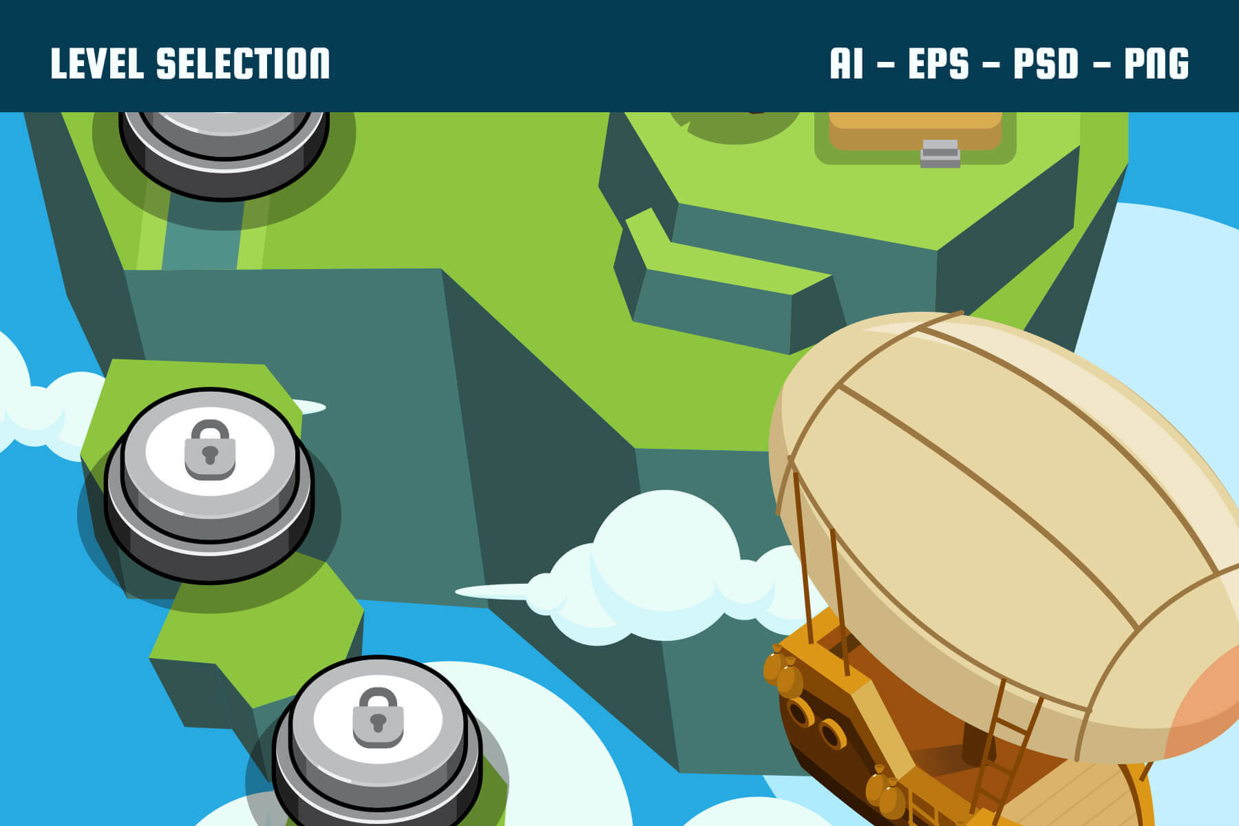 The Top-Down Level Selection Asset Pack - CraftPix.net