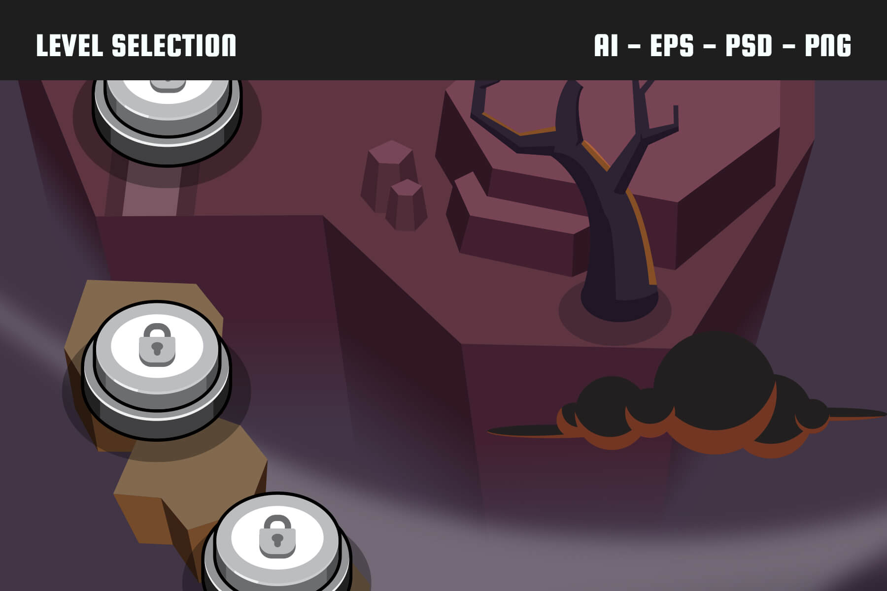 Top-Down Dark Level Map Asset Pack - CraftPix.net