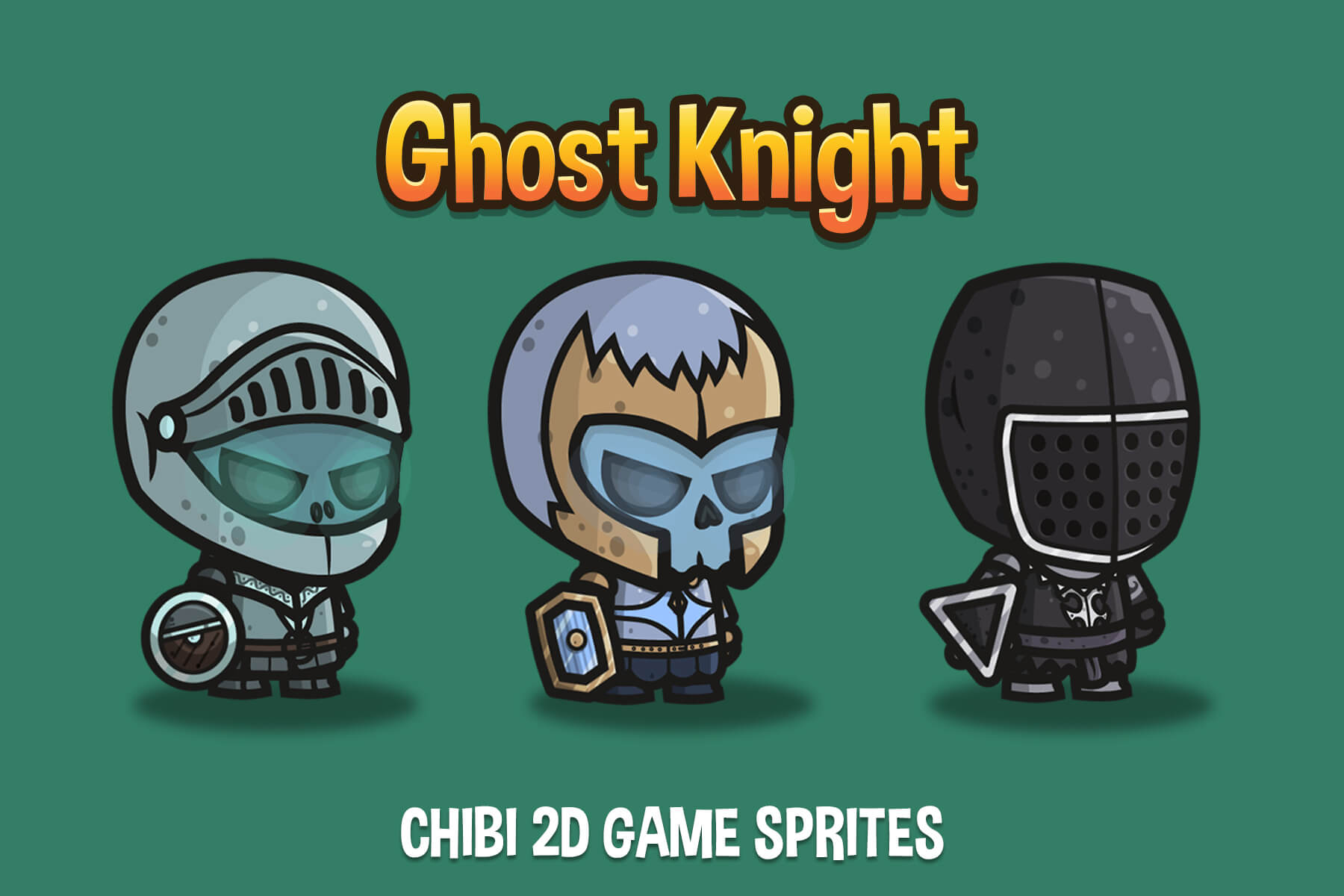 Chibi Ghost Knight Character Sprites - CraftPix.net